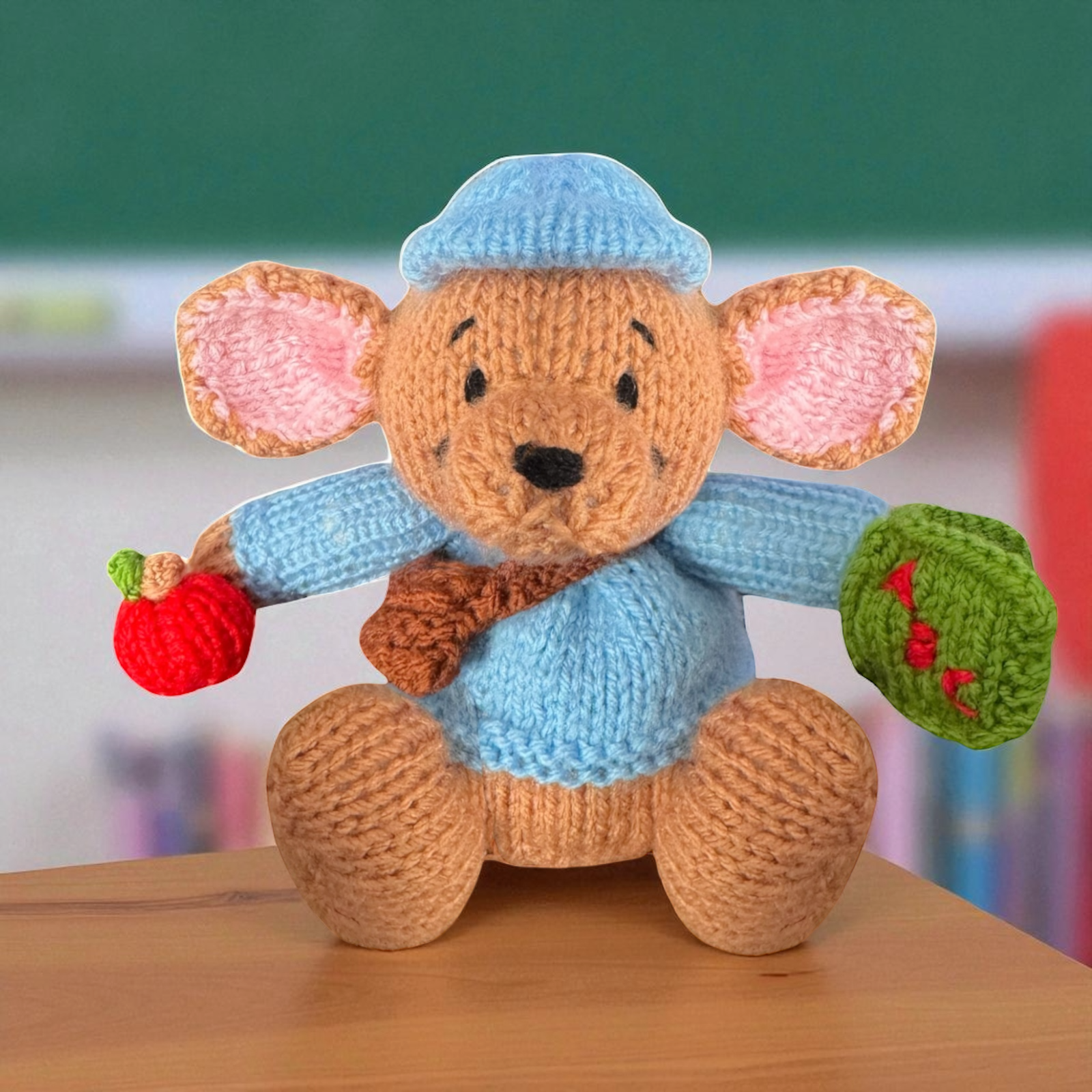 KNITTING PATTERN - School Roo choc orange cover / 15 cms Kangaroo toy ...