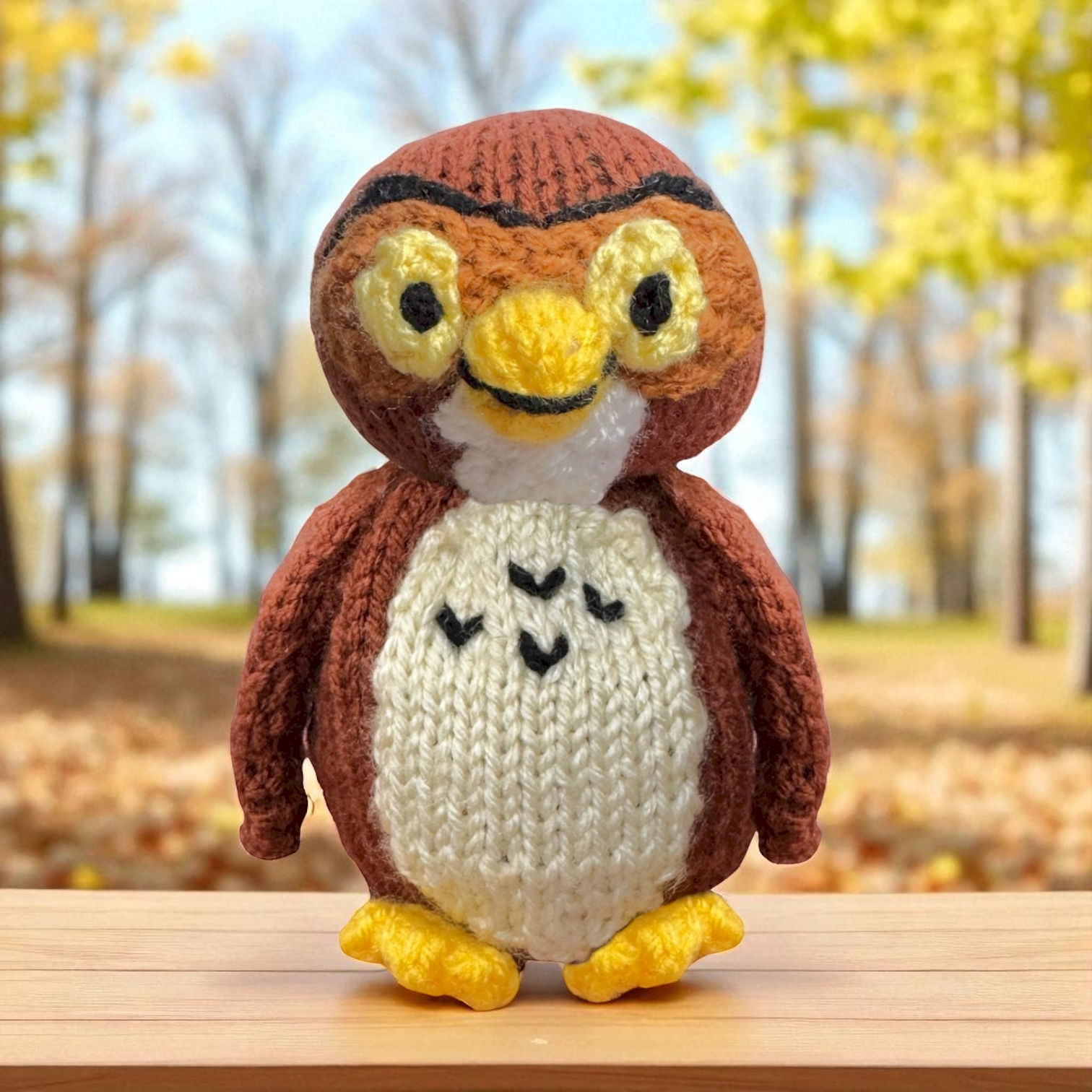 KNITTING PATTERN - Owl choc orange cover / 15 cms Winnie the Pooh Bird ...
